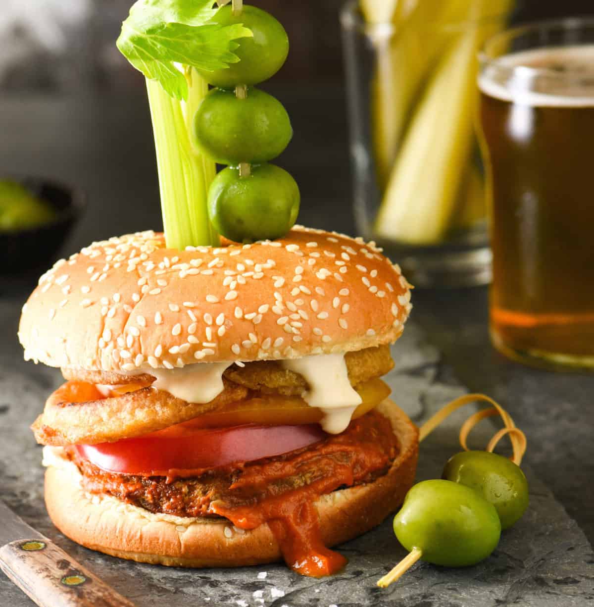 Epic Bloody Mary Burgers - Foxes Love Lemons