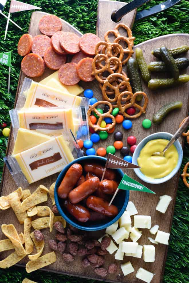 Tailgate Cheese Board (Snack Platter for Football) - Foxes Love Lemons