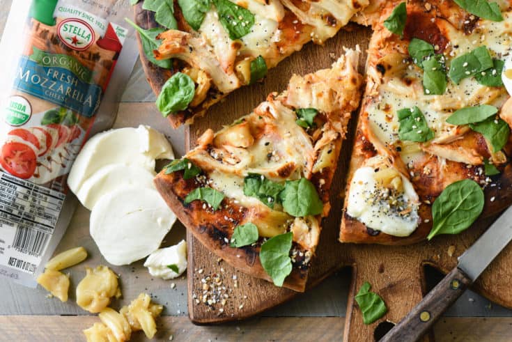 Chicken Pizza w/ Roasted Garlic (Homemade Pizza) - Foxes Love Lemons