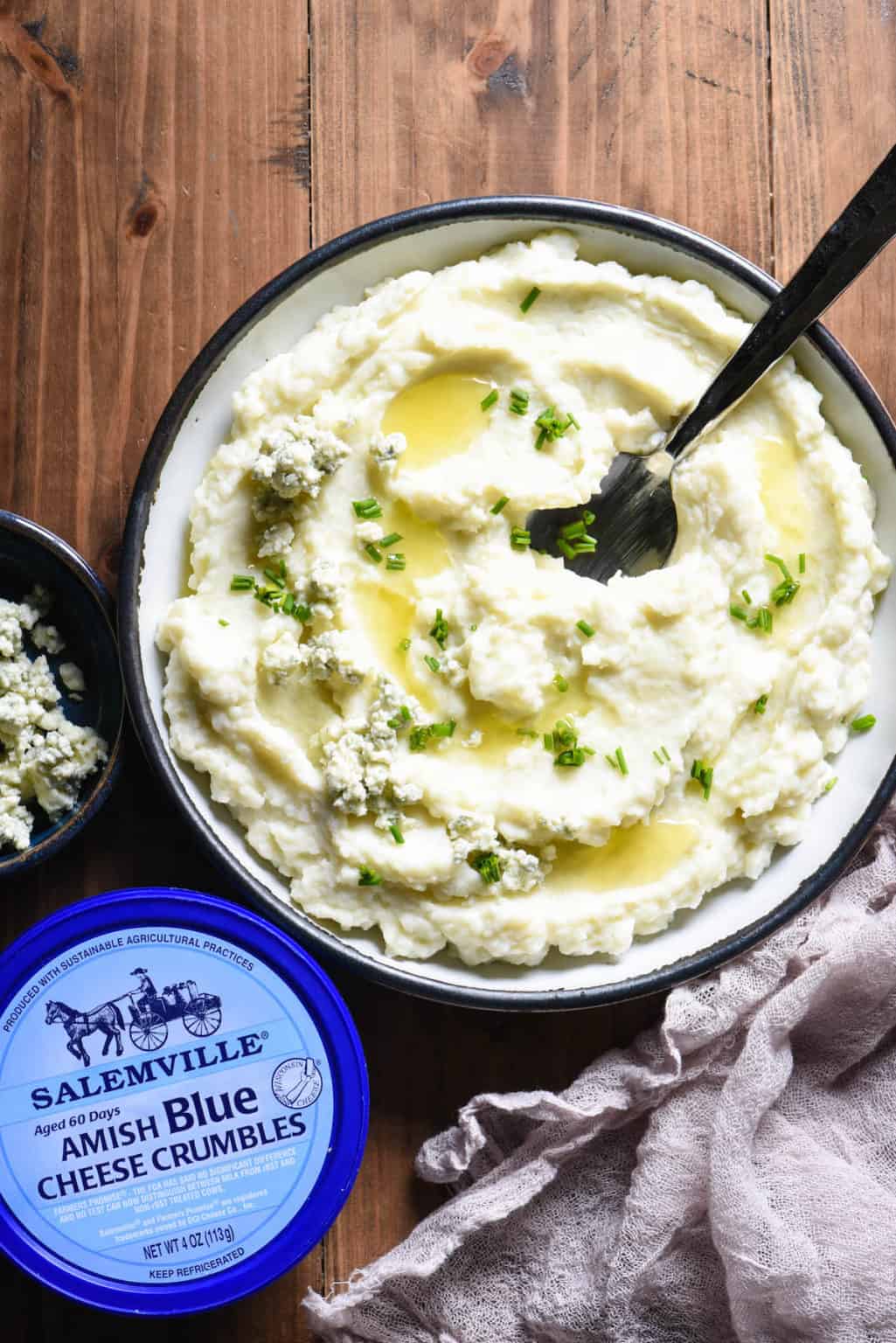 Blue Cheese Mashed Potatoes - Foxes Love Lemons
