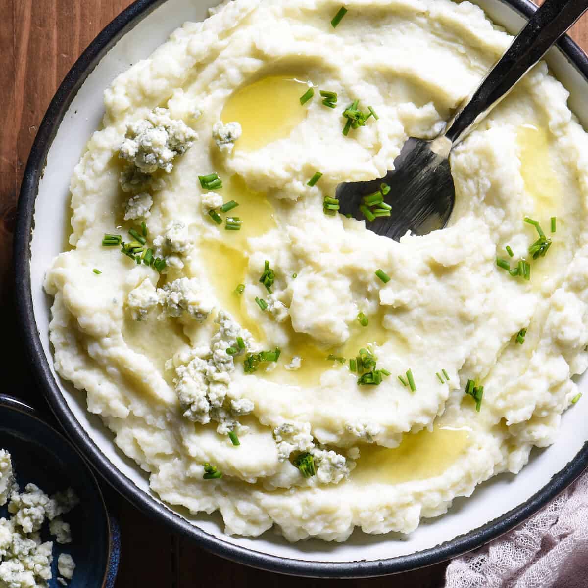 Blue Cheese Mashed Potatoes - Foxes Love Lemons