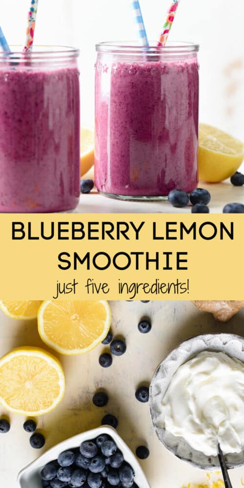Blueberry Lemon Smoothie - Foxes Love Lemons