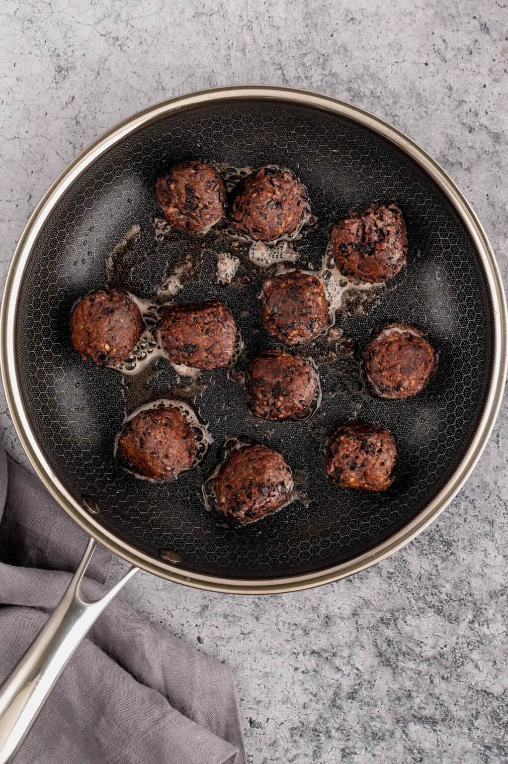 Black Bean Meatballs - Foxes Love Lemons
