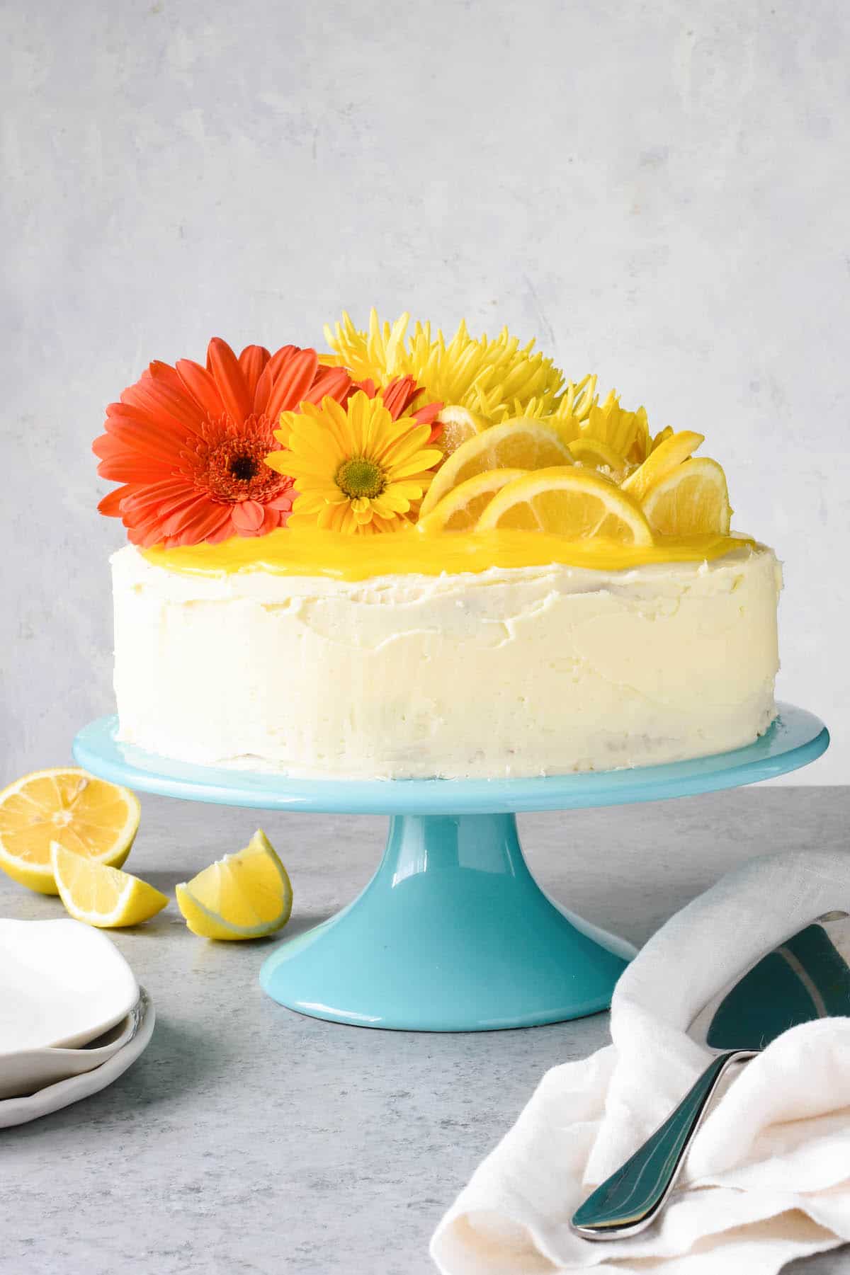 Simple Lemon Curd Cake - Foxes Love Lemons