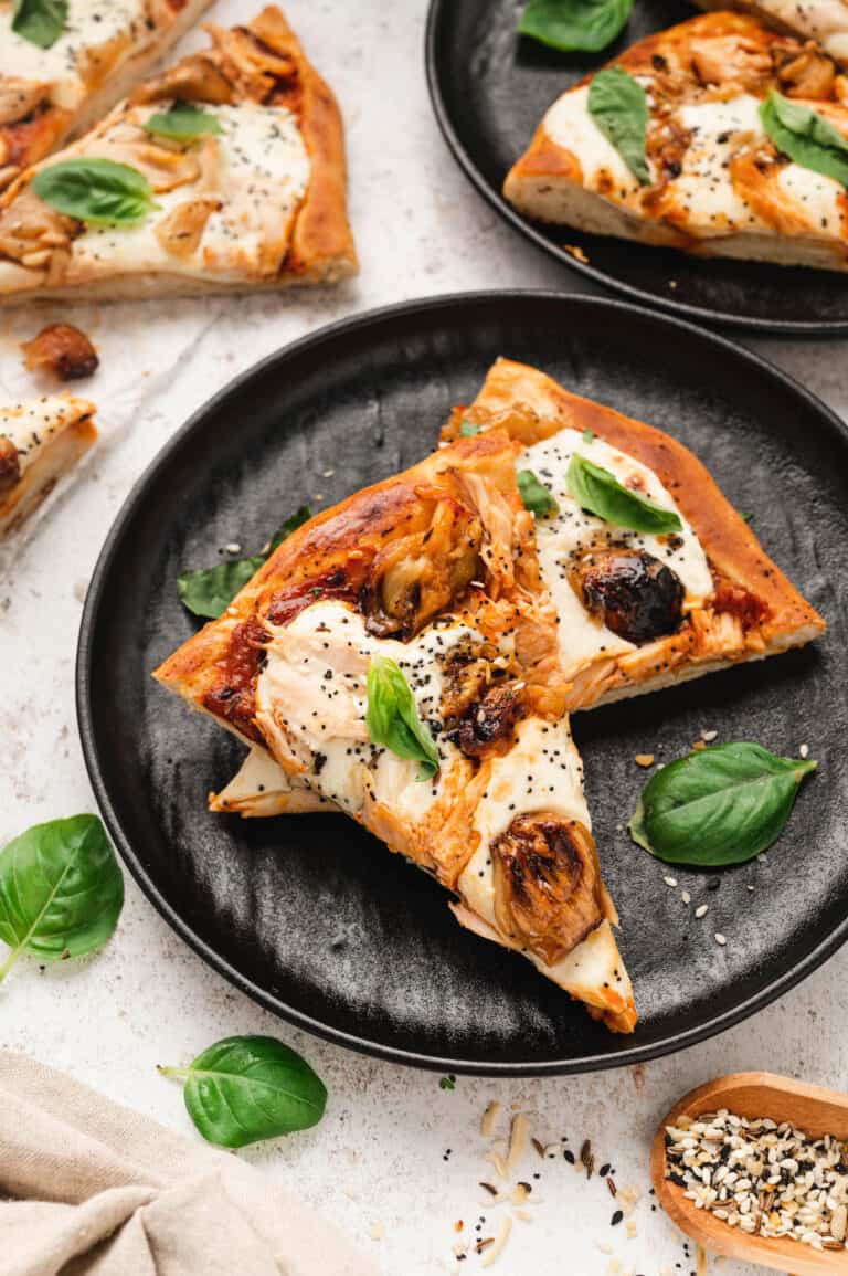 Chicken Pizza [Gourmet Toppings With Store-Bought Shortcuts] - Foxes ...