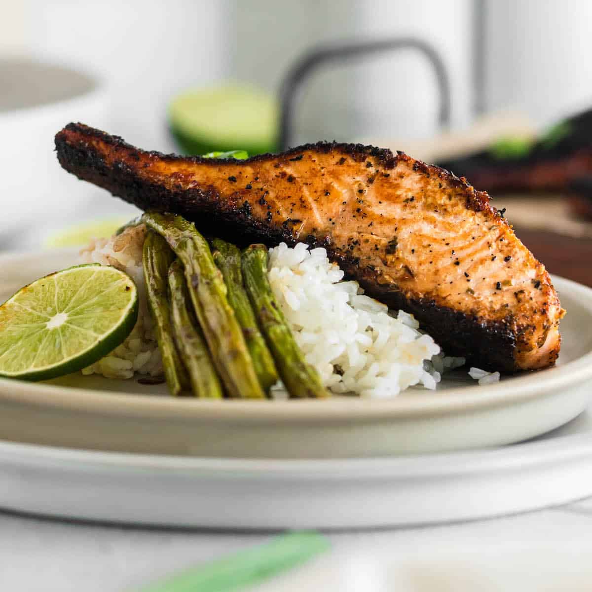 Cast Iron Blackened Salmon Recipe - Foxes Love Lemons