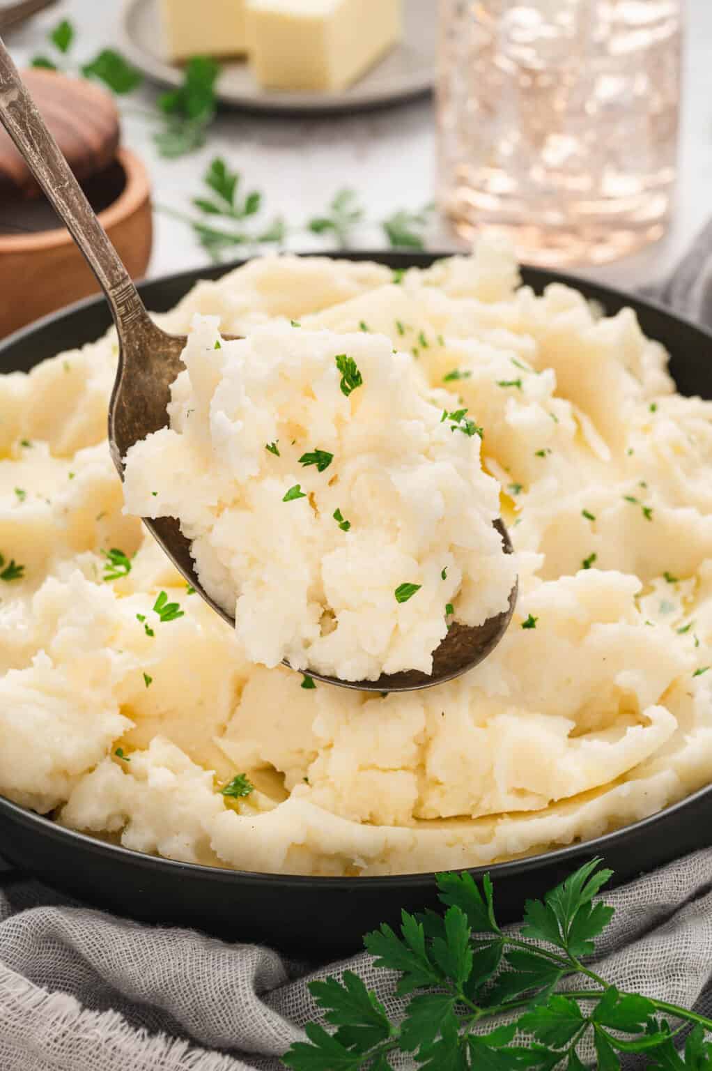 Homemade Mashed Potatoes with Heavy Cream - Foxes Love Lemons