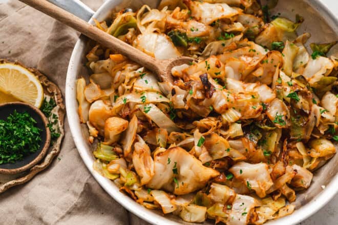 Best Sauteed Green Cabbage Recipe - Foxes Love Lemons