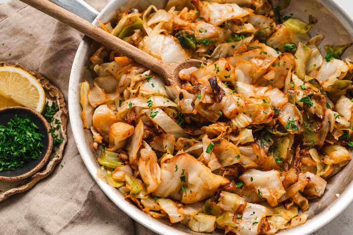 Best Sauteed Green Cabbage Recipe - Foxes Love Lemons