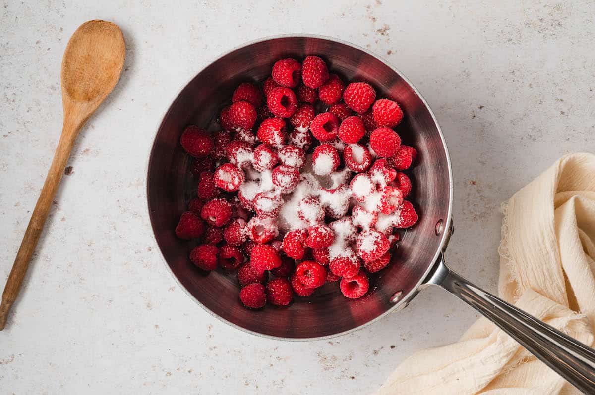 Moist Lemon Pound Cake with Raspberry Compote - Foxes Love Lemons