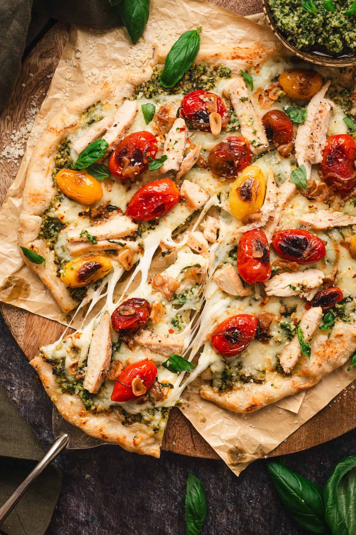 Chicken Pesto Pizza Recipe - Foxes Love Lemons