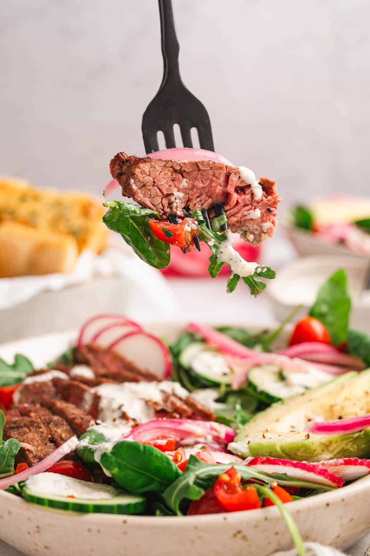 Salad with Steak - Foxes Love Lemons