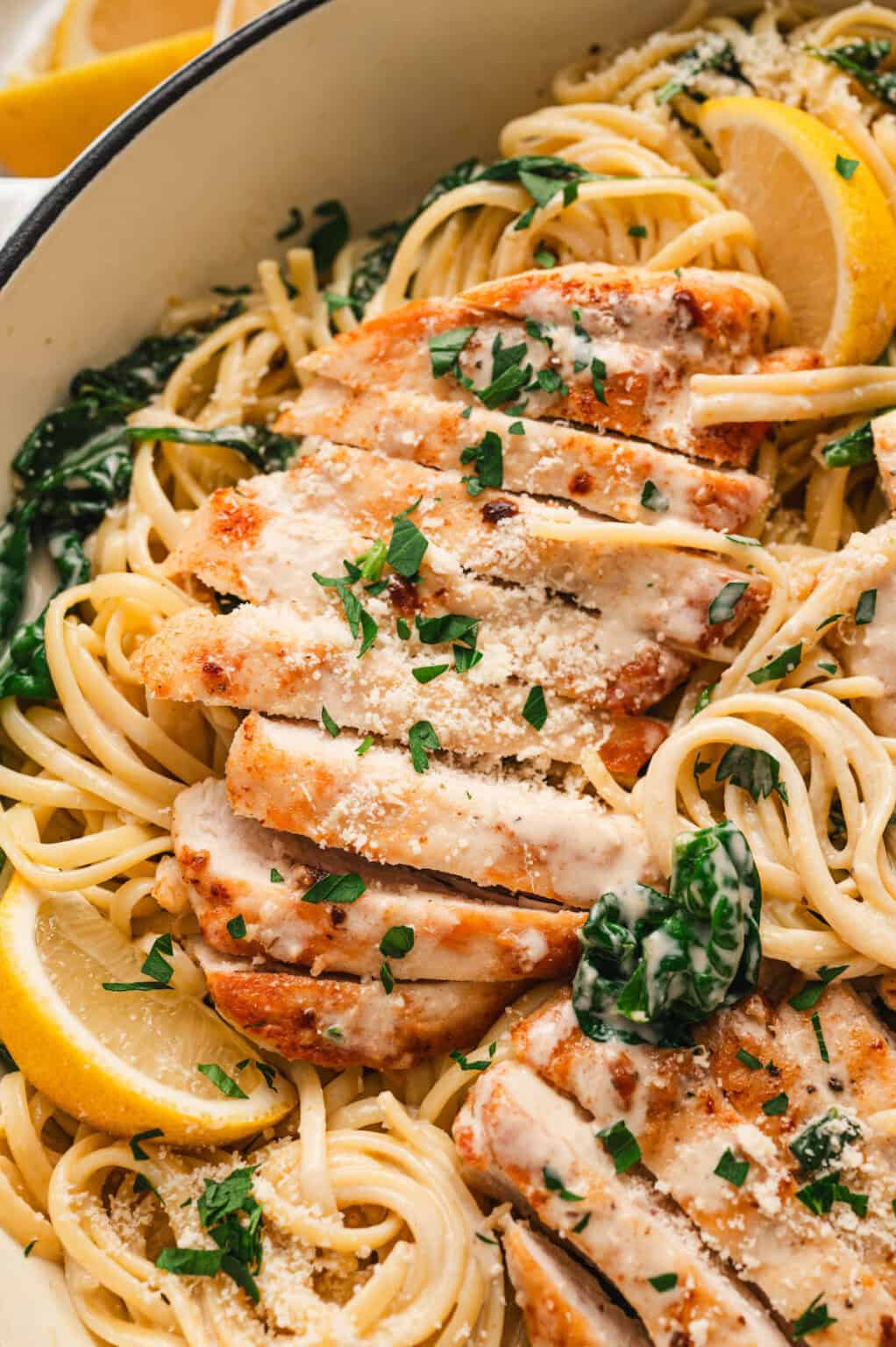 Creamy Lemon Chicken Pasta - Foxes Love Lemons