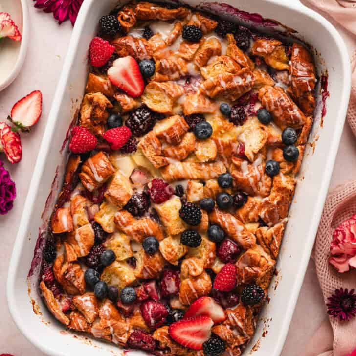Breakfast Casserole With Croissants - Foxes Love Lemons