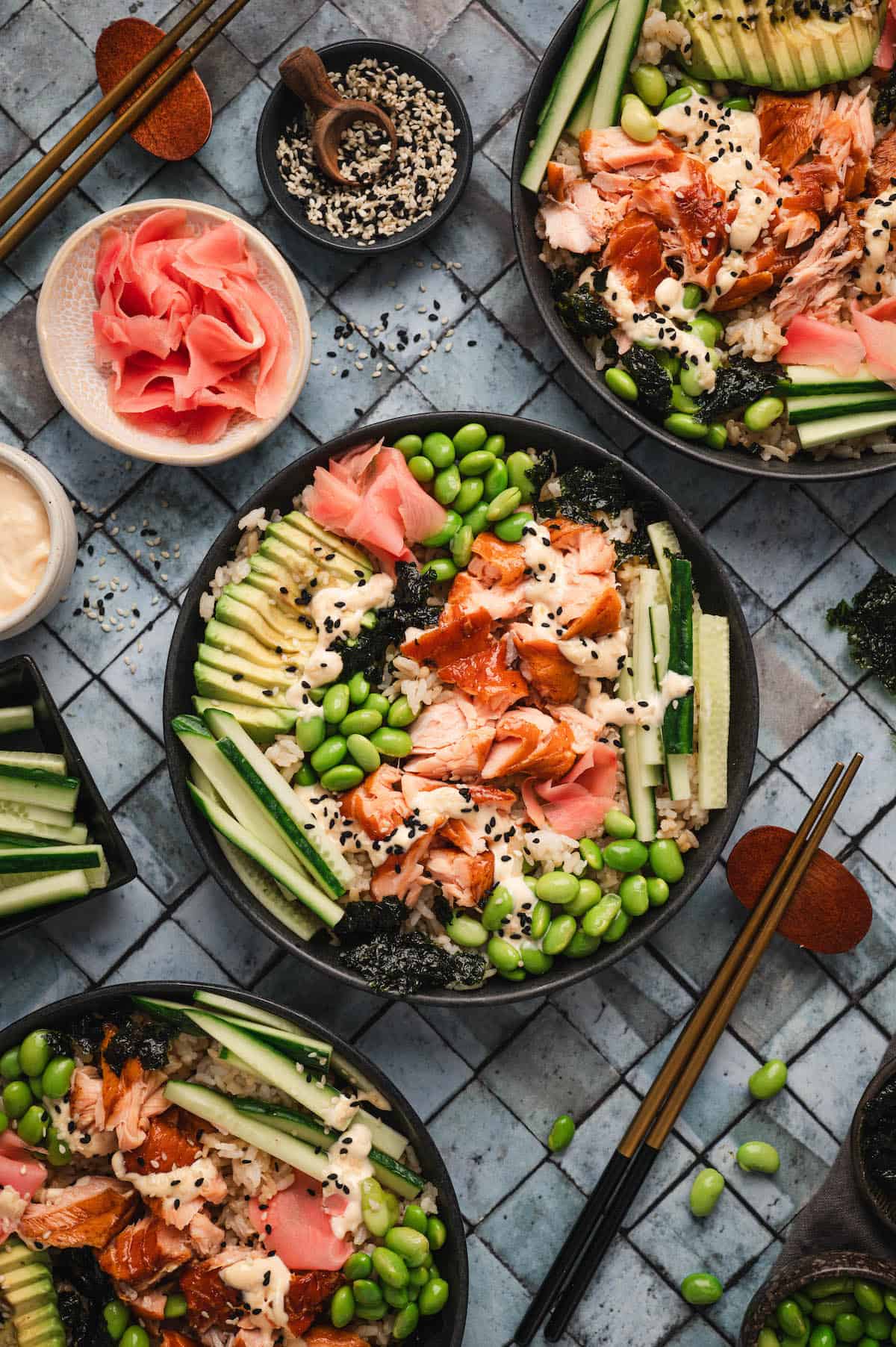 Salmon Sushi Bowls - Foxes Love Lemons