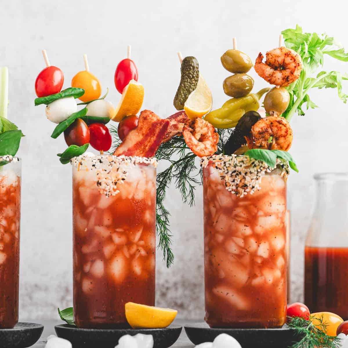 Bloody Mary Toppings [Easy Restaurant-Style Skewers] - Foxes Love Lemons