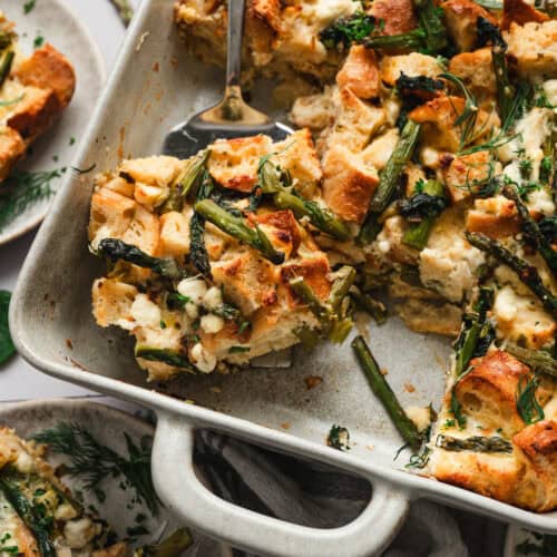 Egg Strata Recipe [Creamy Make-Ahead Brunch Bake] - Foxes Love Lemons