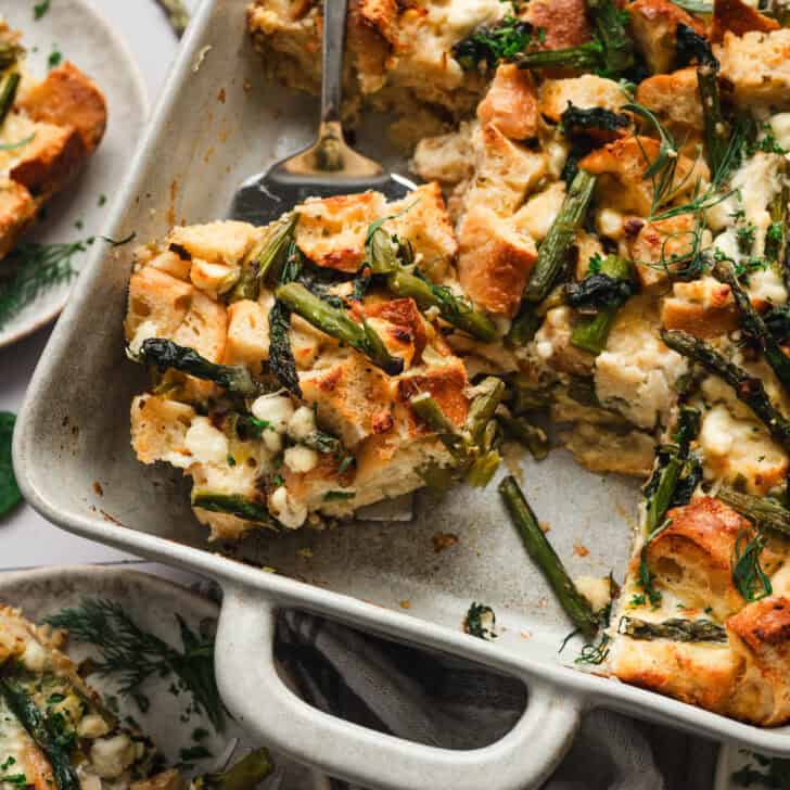 Egg Strata Recipe [Creamy Make-Ahead Brunch Bake] - Foxes Love Lemons
