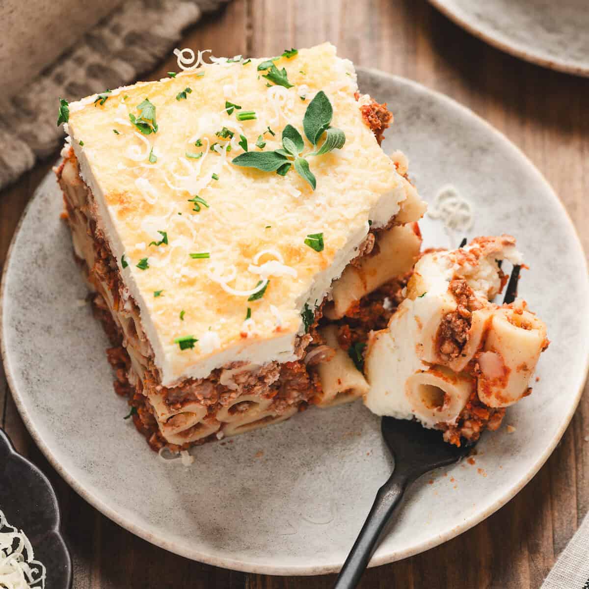 Greek Pastitsio [Make Ahead or Freeze For Later!] - Foxes Love Lemons