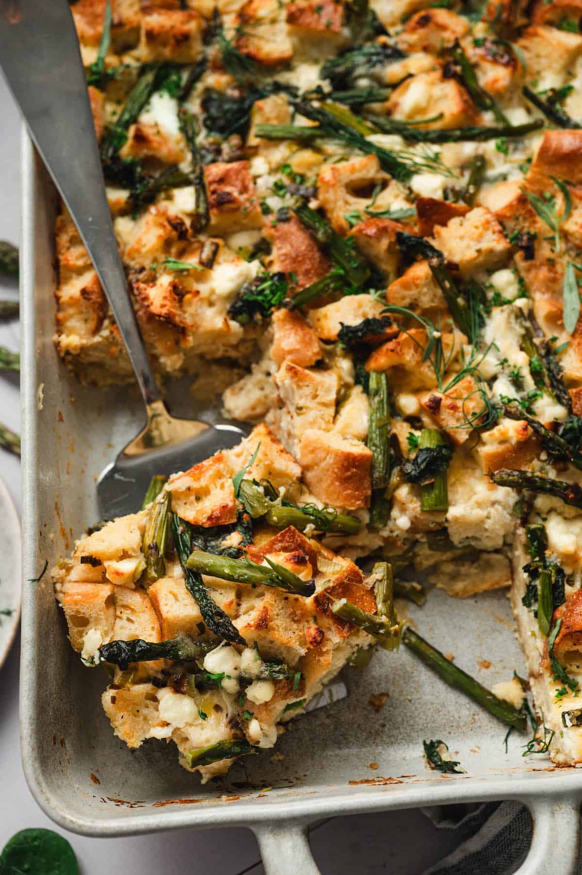 Egg Strata Recipe [Creamy Make-Ahead Brunch Bake] - Foxes Love Lemons