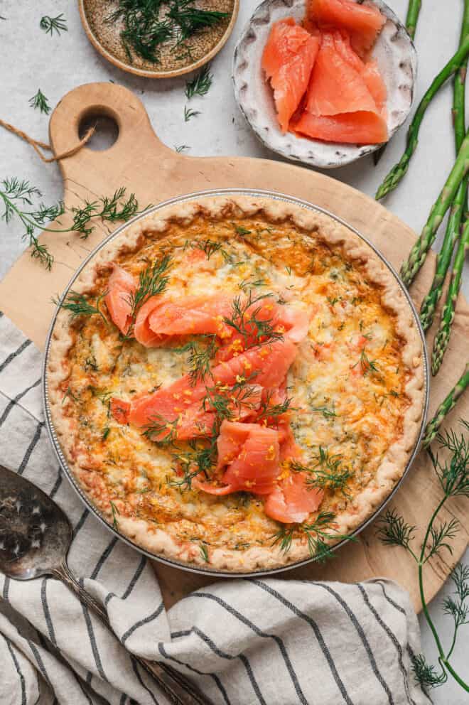 Smoked Salmon Quiche That Sets Perfectly Every Time - Foxes Love Lemons